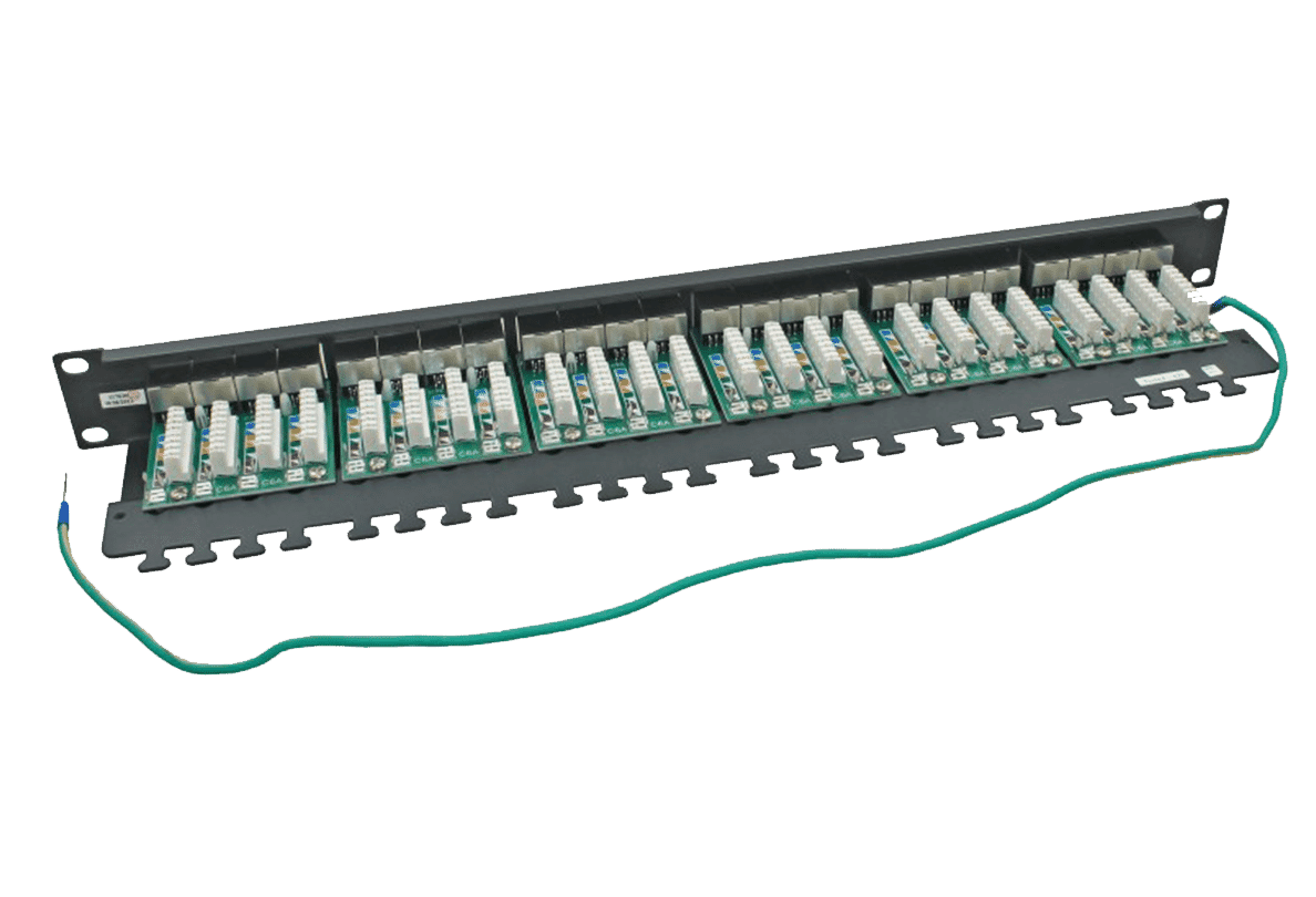 24 Port Cat6A FTP Shielded Angled Patch Panel