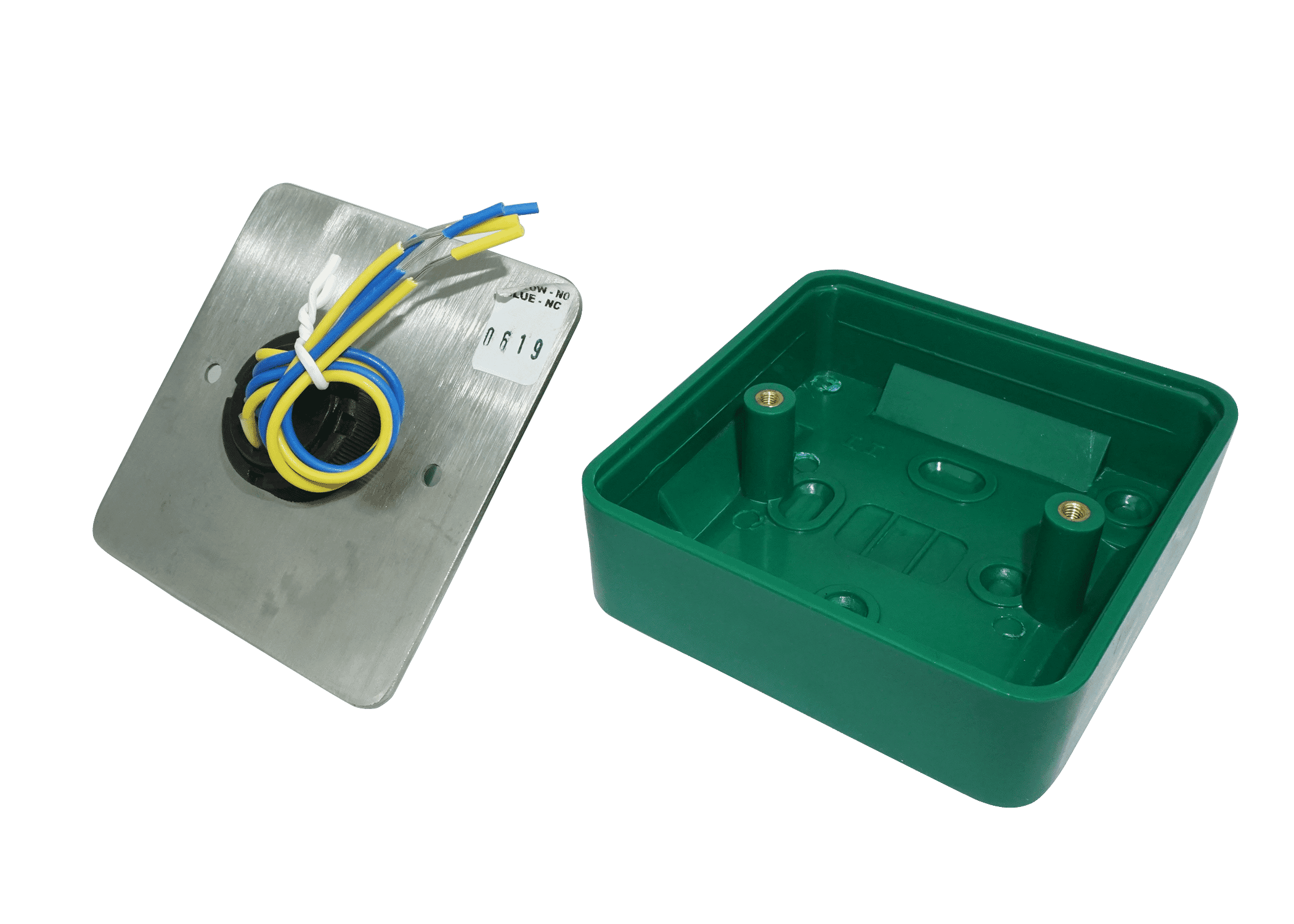 RGL Large Green Stainless Steel Push to Exit Mushroom Button | Connectec.uk