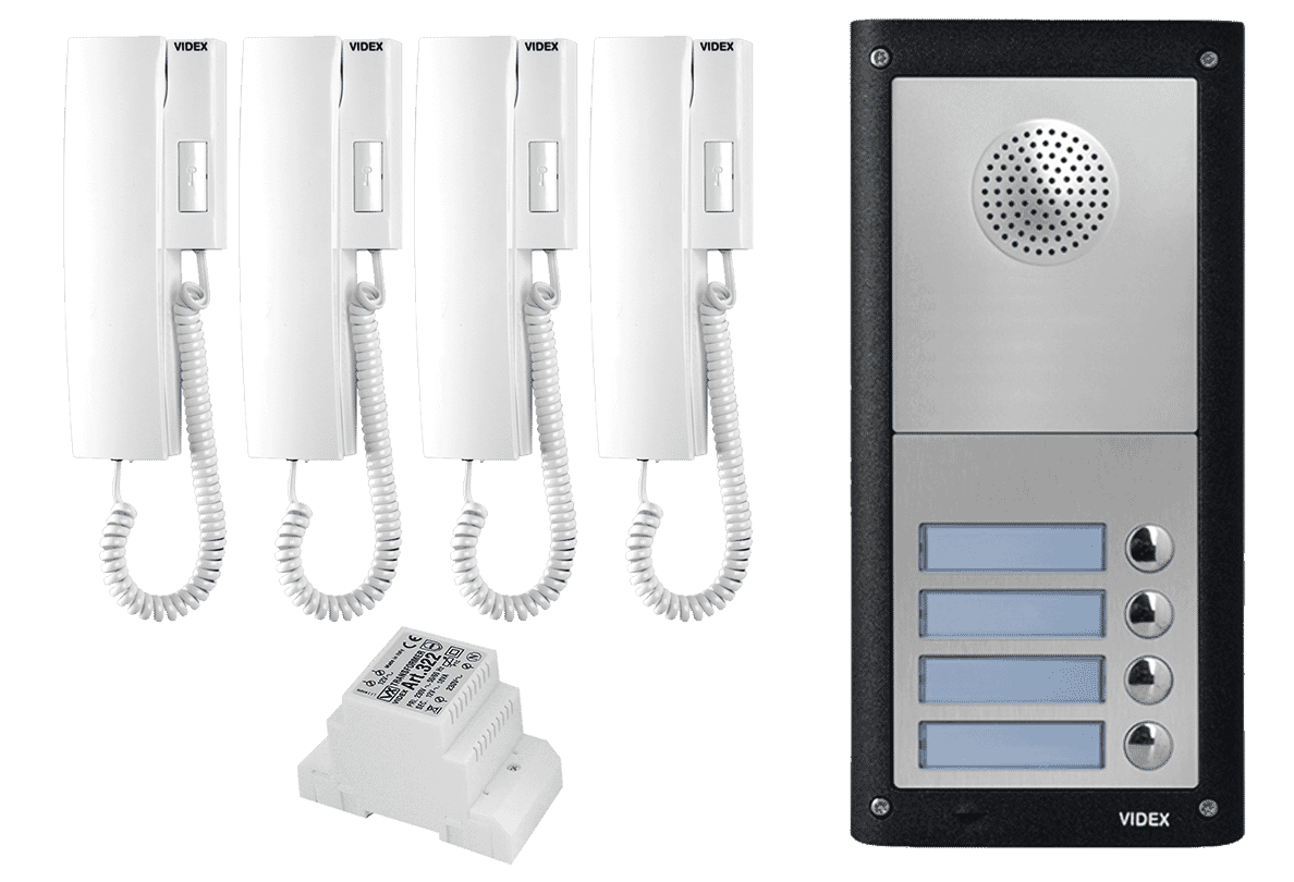 Videx 4K-4S 4 Way Surface Mount 4000 Series Intercom | Connectec.uk