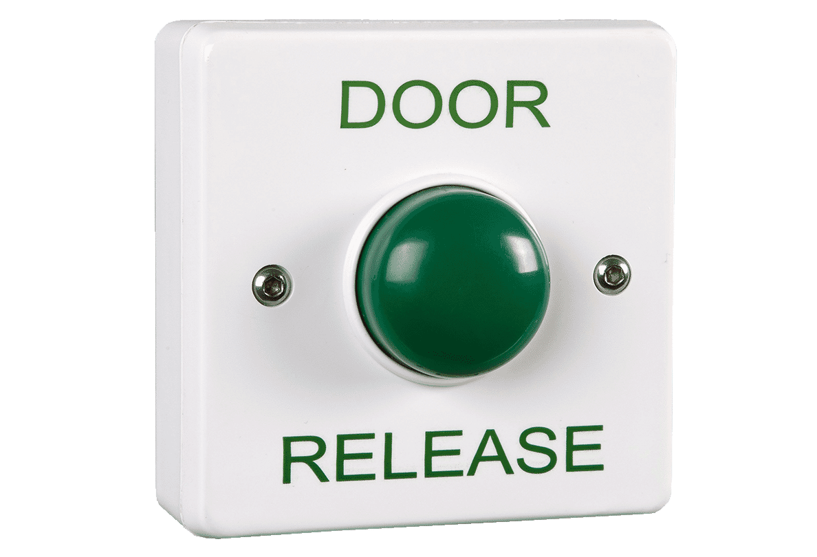 Green Push to Exit Mushroom Button with Backbox | Connectec.uk