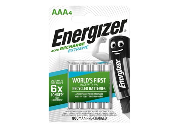 Energizer Extreme Rechargeable AAA 800mah 4 Pack | Connectec.uk