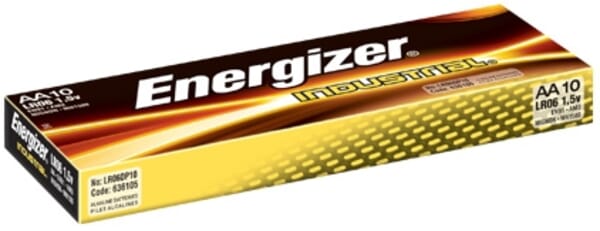 Energizer Industrial Alkaline AA Batteries 10 Pack | Connectec.uk
