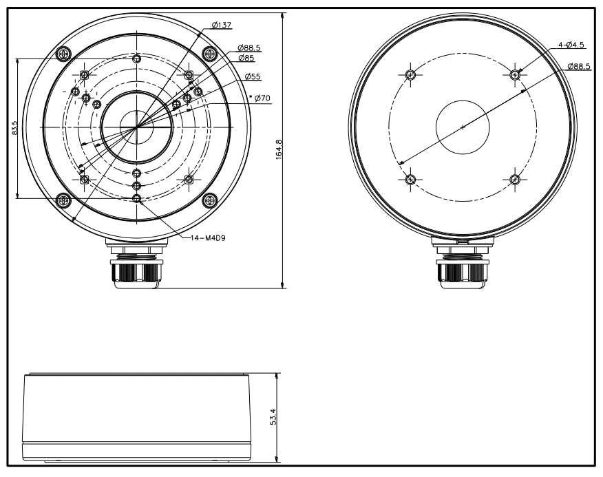 HiLook HIA-J102 Junction Box Camera Mounting Base