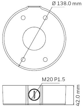 Honeywell HEJB Camera Base Junction Box White | Connectec.uk