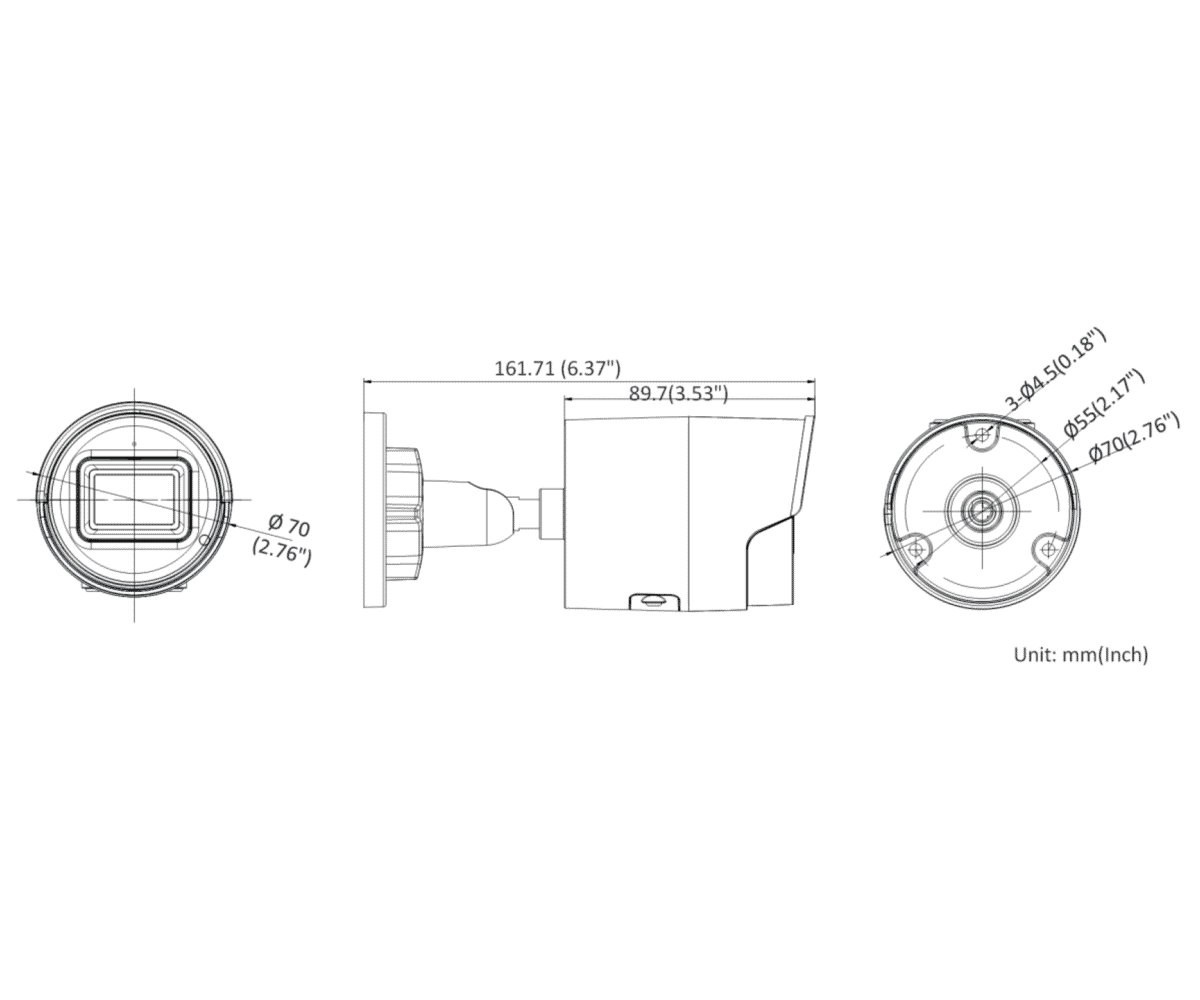 Hikvision Ds 2cd2066g2 Iu 6mp Ip Acusense Mini Bullet 2 8mm