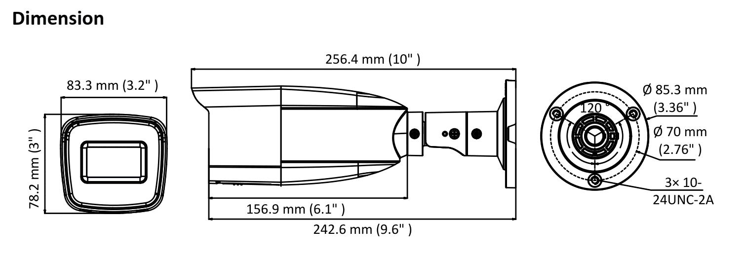 HiLook THC-B323-Z 2MP TVI Low Light Bullet 2.8-12mm MFZ