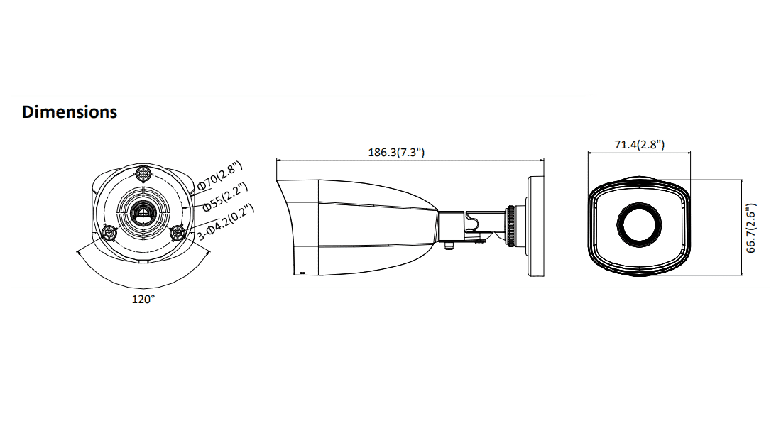 Hilook IPC-B121H-M 2MP IP PoE Bullet Camera