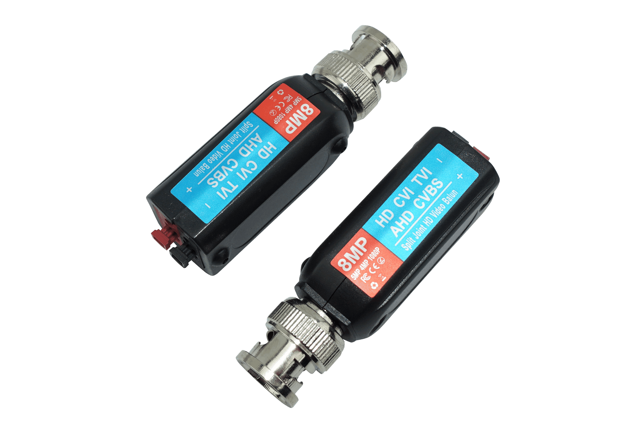 4K 8MP HD 2-Wire Rigid Fixed Video Balun with Push Terminals | Connectec.uk