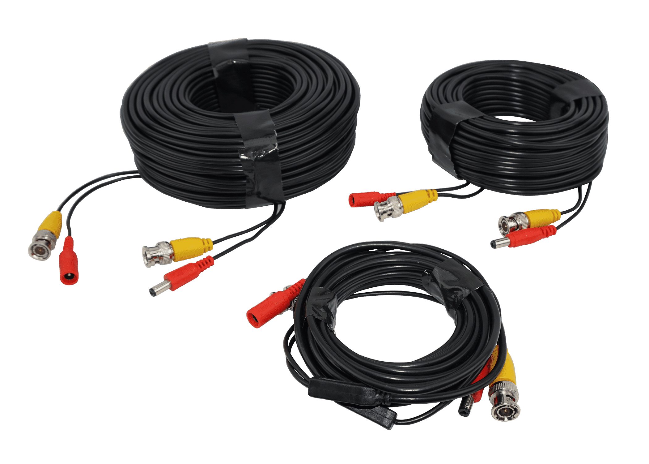 Mini Shotgun CCTV Video and Power Coax Cable BNC+DC Black | Connectec.uk