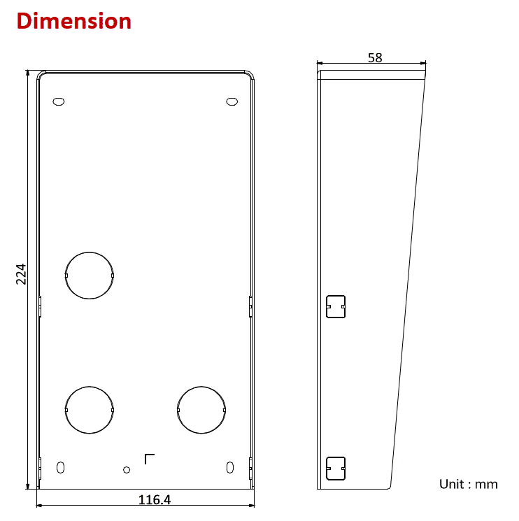 Hikvision DS-KABD8003-RS Module Intercom Rain Shield