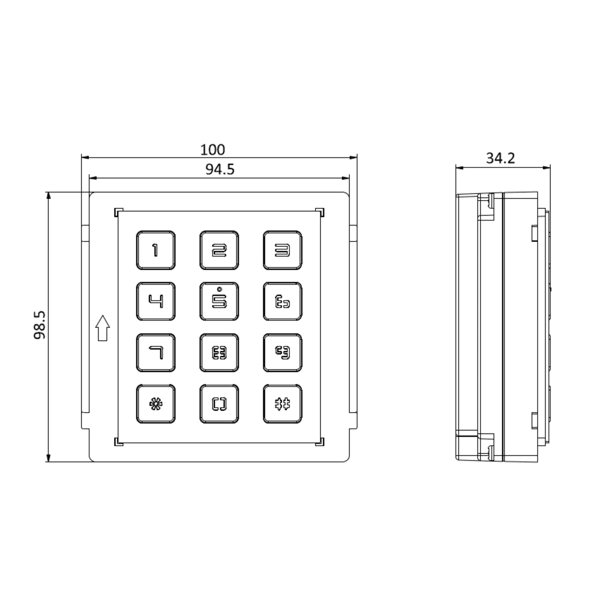 Hikvision Ds Kd Kps Stainless Steel Intercom Keypad Module