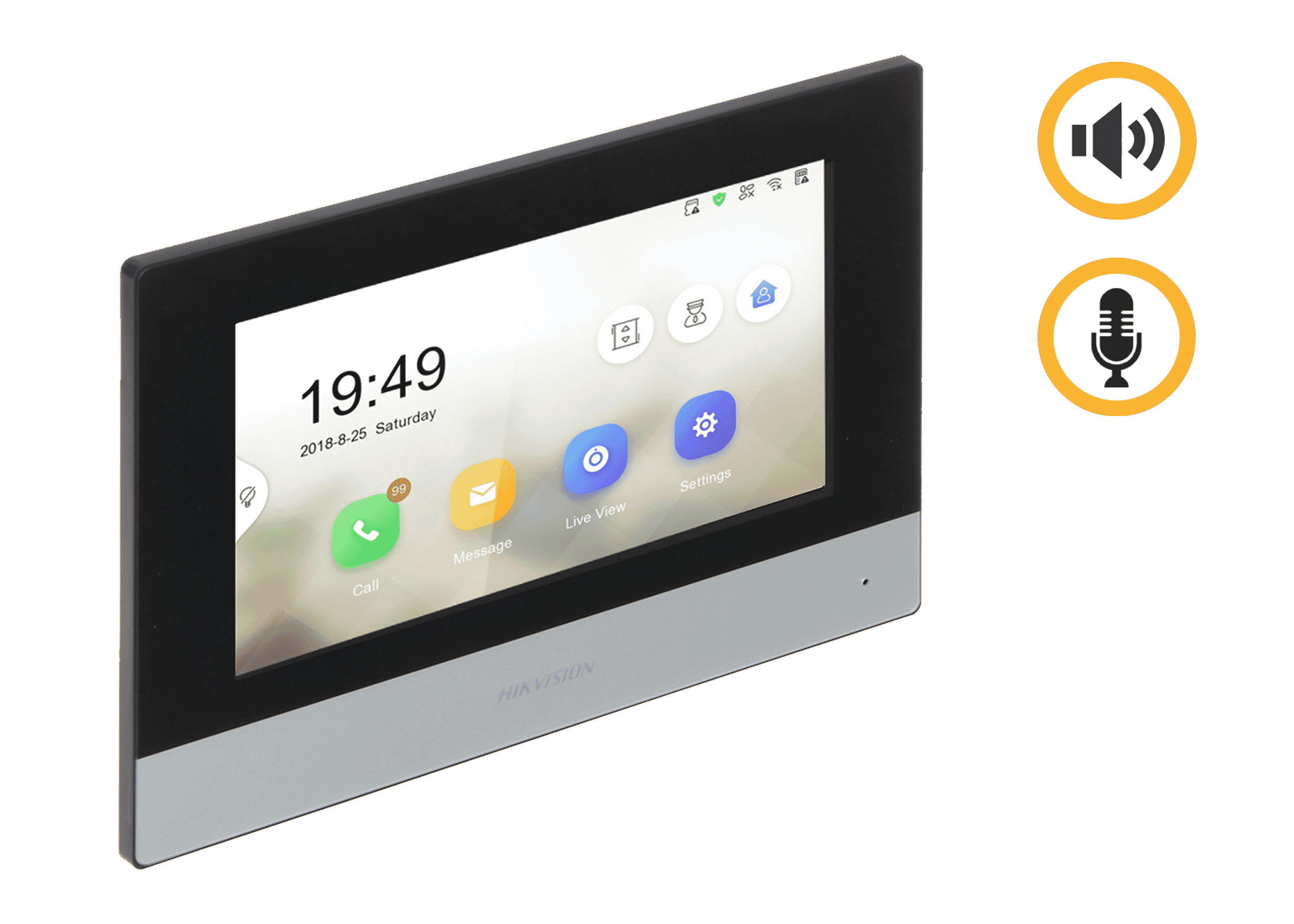 Hikvision DS-KH6320-TE1 7-Inch IP Video Intercom Touch Screen Monitor