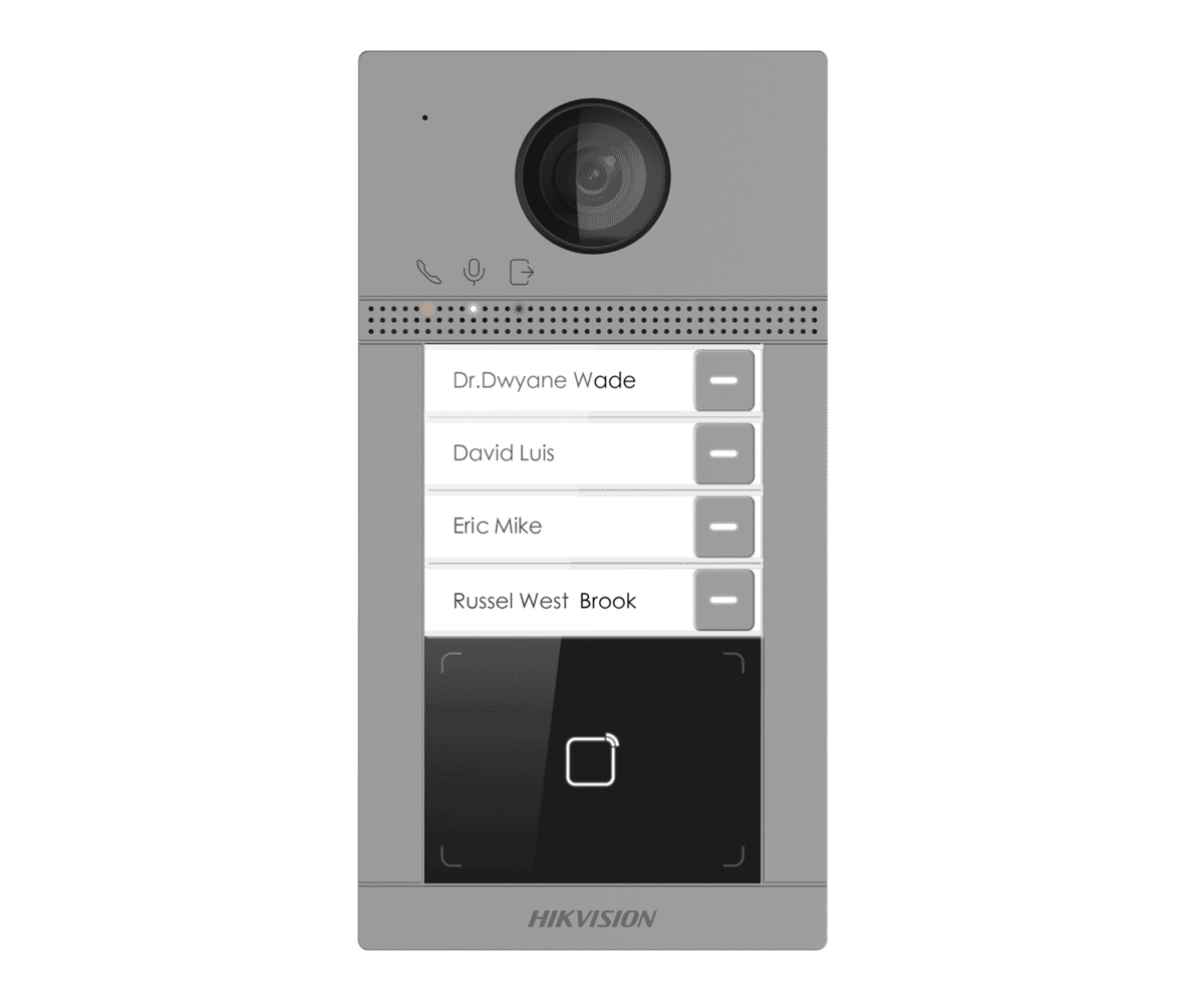 Hikvision DS-KV8413-WME1 2MP IP Intercom with 4 Buttons and Card Reader ... Hikvision DS-KV8413-WME1 2MP IP Intercom with 4 Buttons and Card Reader ...