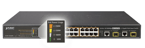 Planet FGSW-1816HPS 16 Port Managed POE Switch