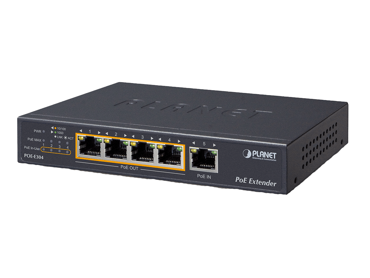 Planet POE-E304 Ultra PoE Powered 4 Port PoE Switch | Connectec.uk