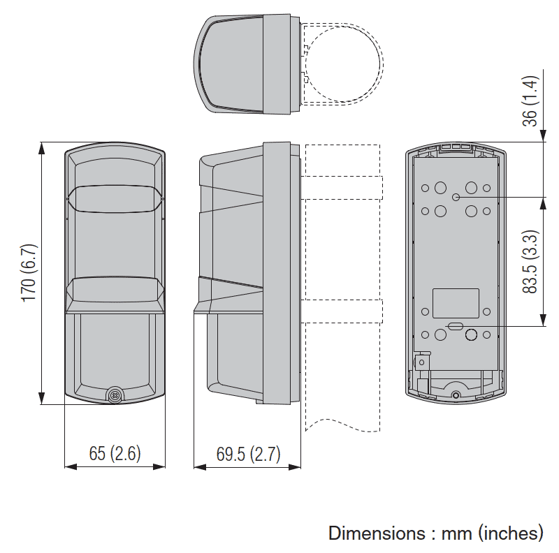 Optex AX-130TN 40M External Dual Optical Beams | Connectec.uk