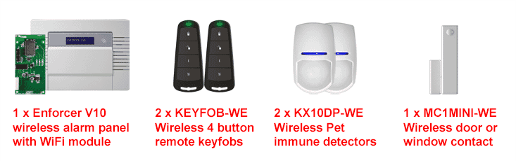 Pyronix Enforcer Wireless Intruder Alarm Kit 2 (ENF/KIT2-UK) | Connectec.uk