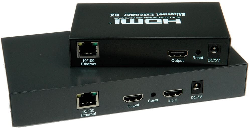 HDMI 2 Way Splitter and 100m Extender with IR over Ethernet Cat.5e/6 ...