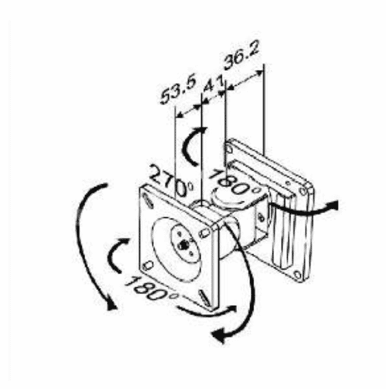 Compact 2-Axis wall mount for PC monitors and screens | Connectec.uk