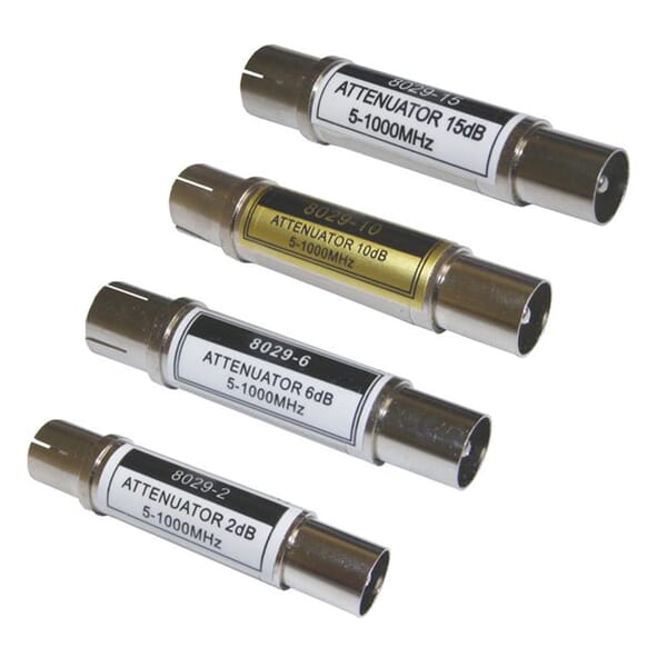 TV Aerial In Line Coax Plug Attenuator with IEC Connections | Connectec.uk