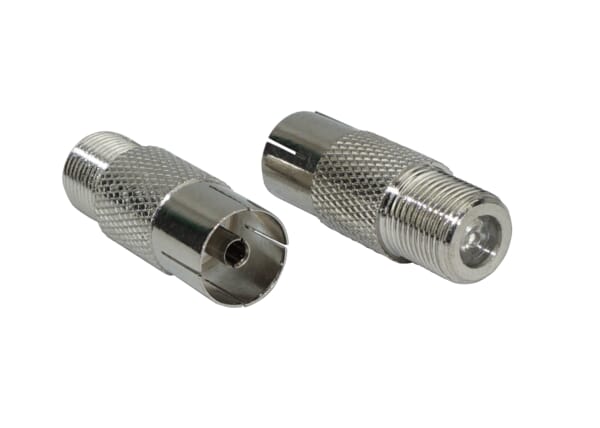 F Type Female to TV Aerial Coax Female Adaptor (10pc)