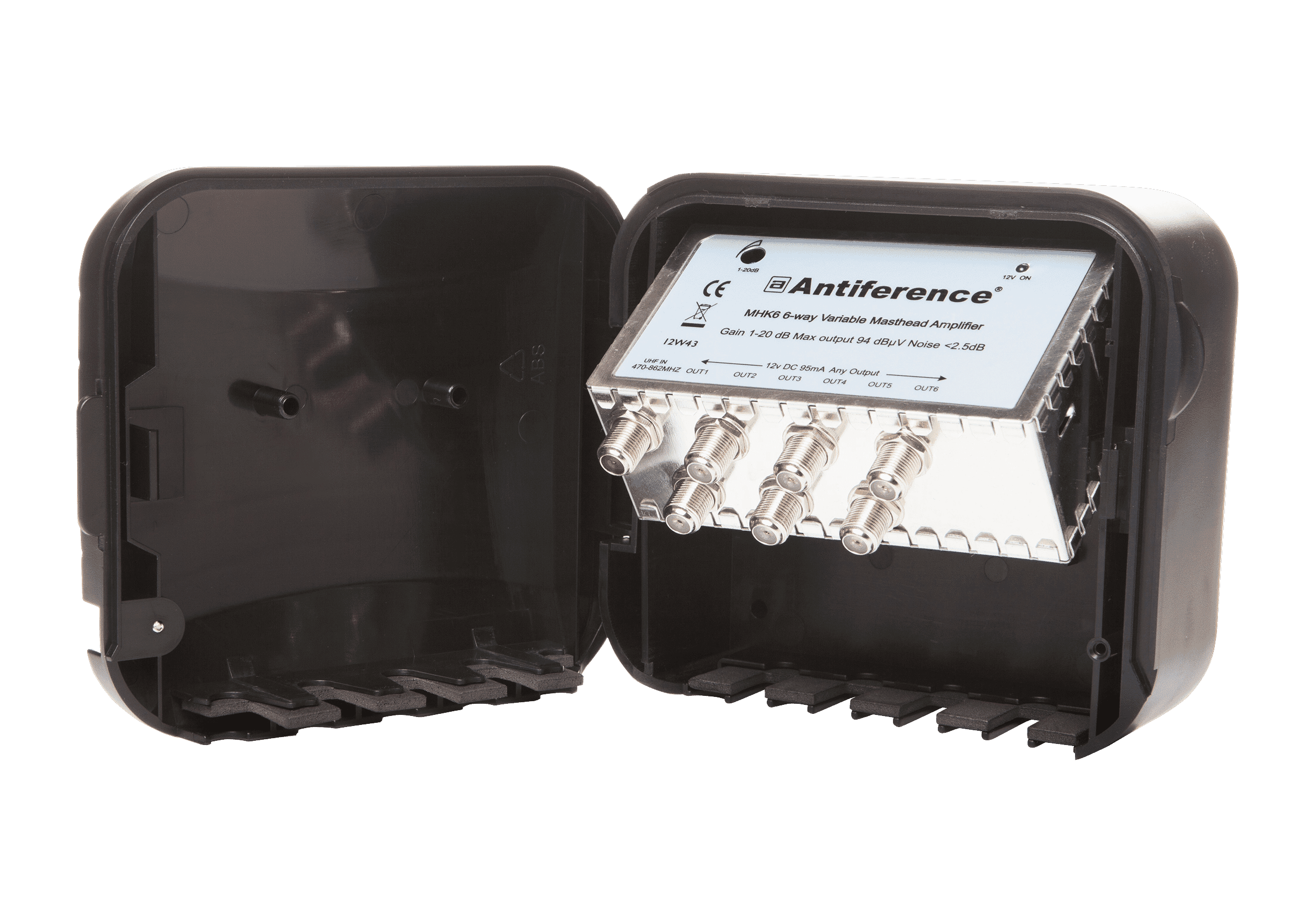 Antiference Masthead Amplifier with Power Supply 1-20db