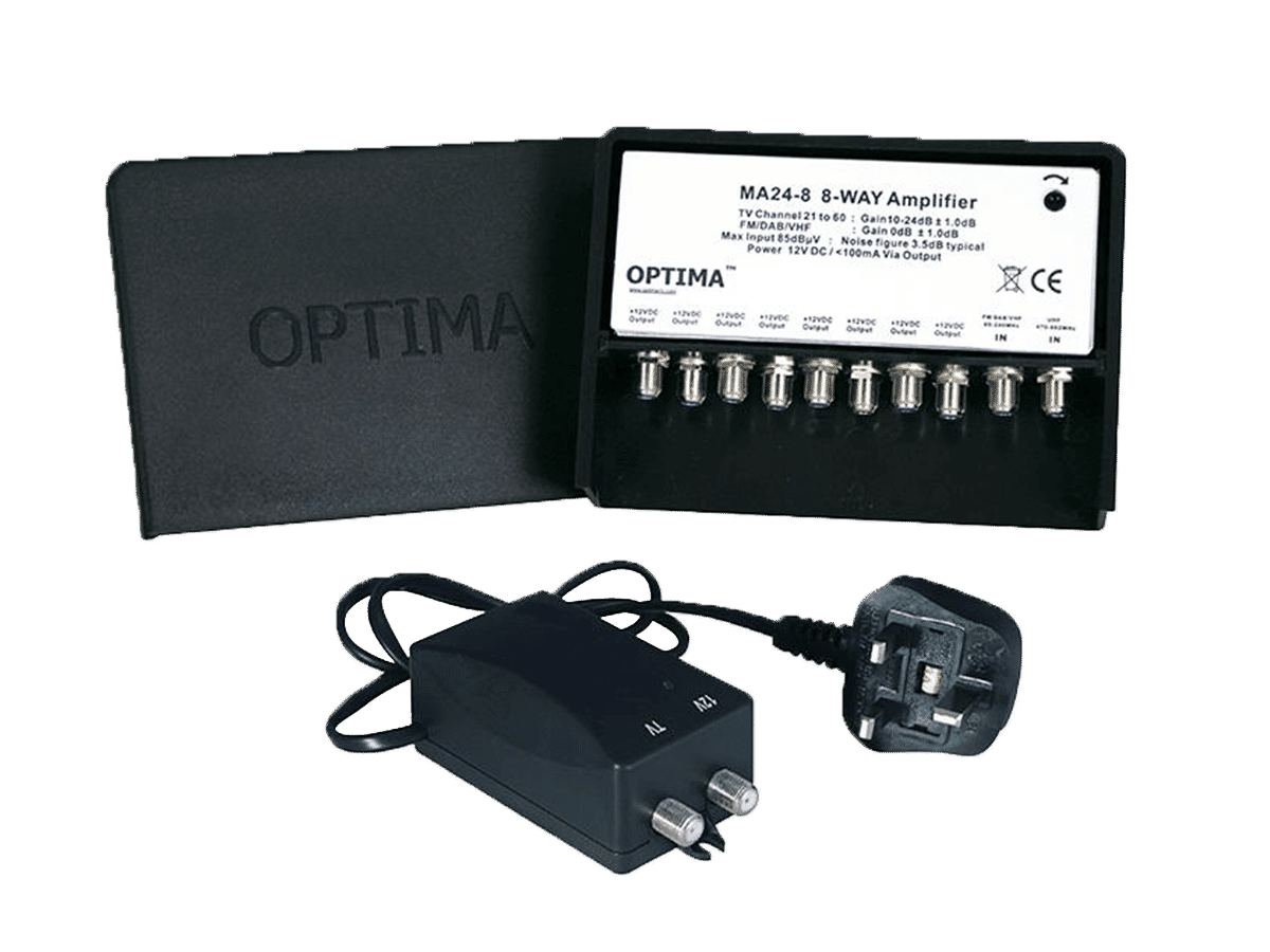 Optima Masthead Amplifier with Power Supply | Connectec.uk