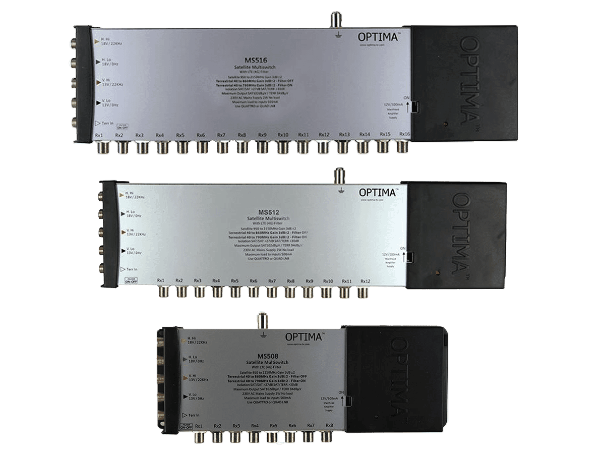 Optima Mains Powered LTE Satellite Radial Multi-switch | Connectec.uk