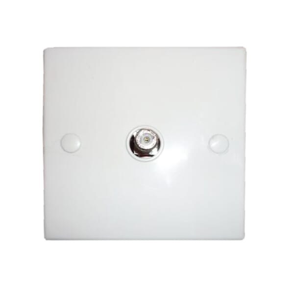 Single TV or Satellite F Plug Wall Face Plate
