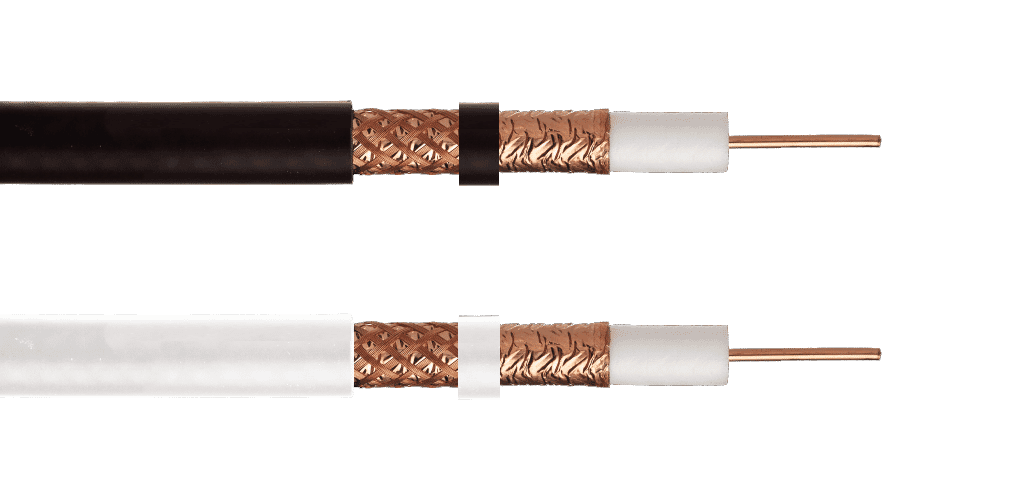 Low Loss Screened FPE Coax Cable for Satellite or TV | Connectec.uk