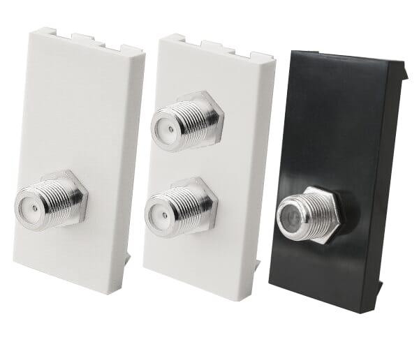 TV or Satellite F-Plug Socket Euro Module | Connectec.uk