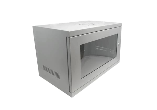 Compact Wall Mounted 300mm Deep 19" Data Cabinet Grey