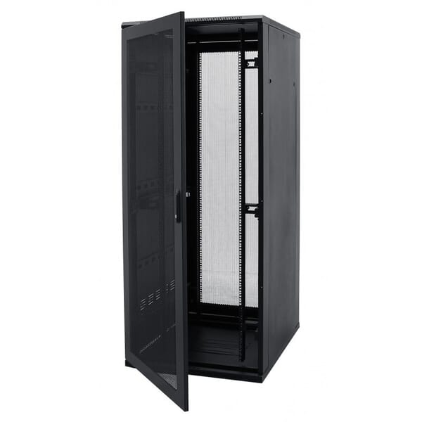 Floor Standing Network Server Cabinet 42u Mesh Door Black