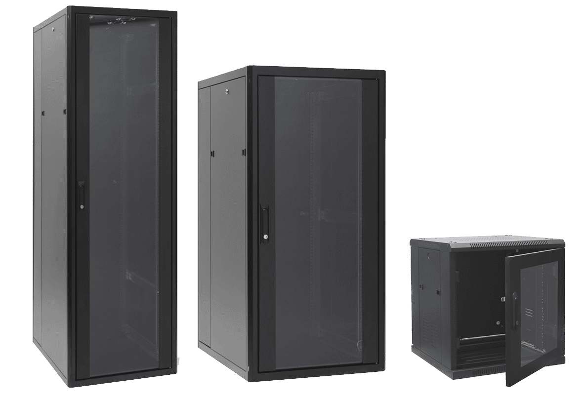 Floor Standing Data Cabinet with Perspex Door 12-42u | Connectec.uk