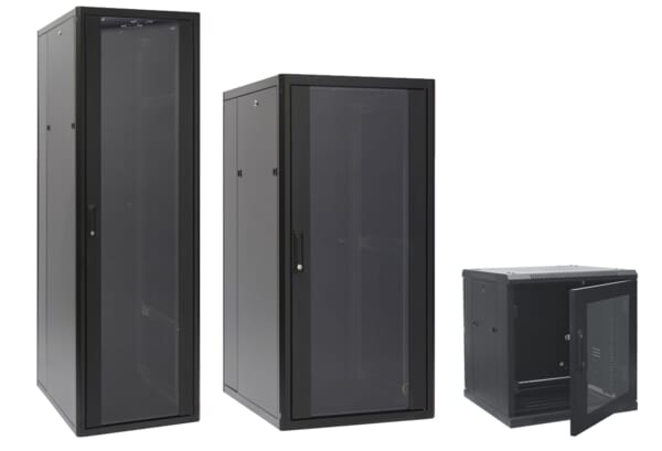 Floor Standing Data Cabinet with Perspex Door 12u 600W x 600D