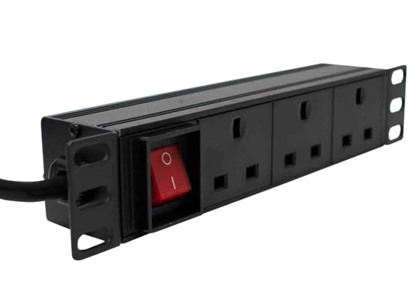 10" 1U 3 Way Horizontal PDU for Mini Data Cabinet