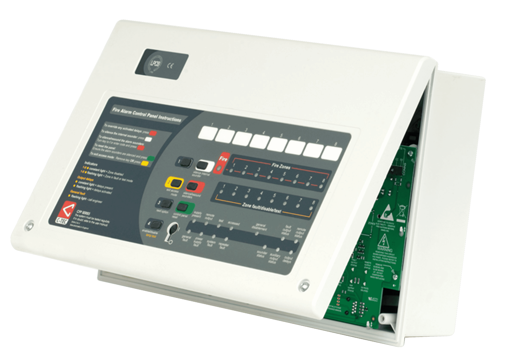C-TEC CFP708-2 CFP AlarmSense 8 Zone Two-Wire Fire Alarm Panel