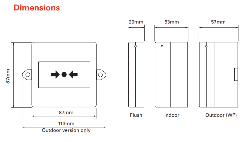 Fulleon Universal CXM Fire Alarm Call Point
