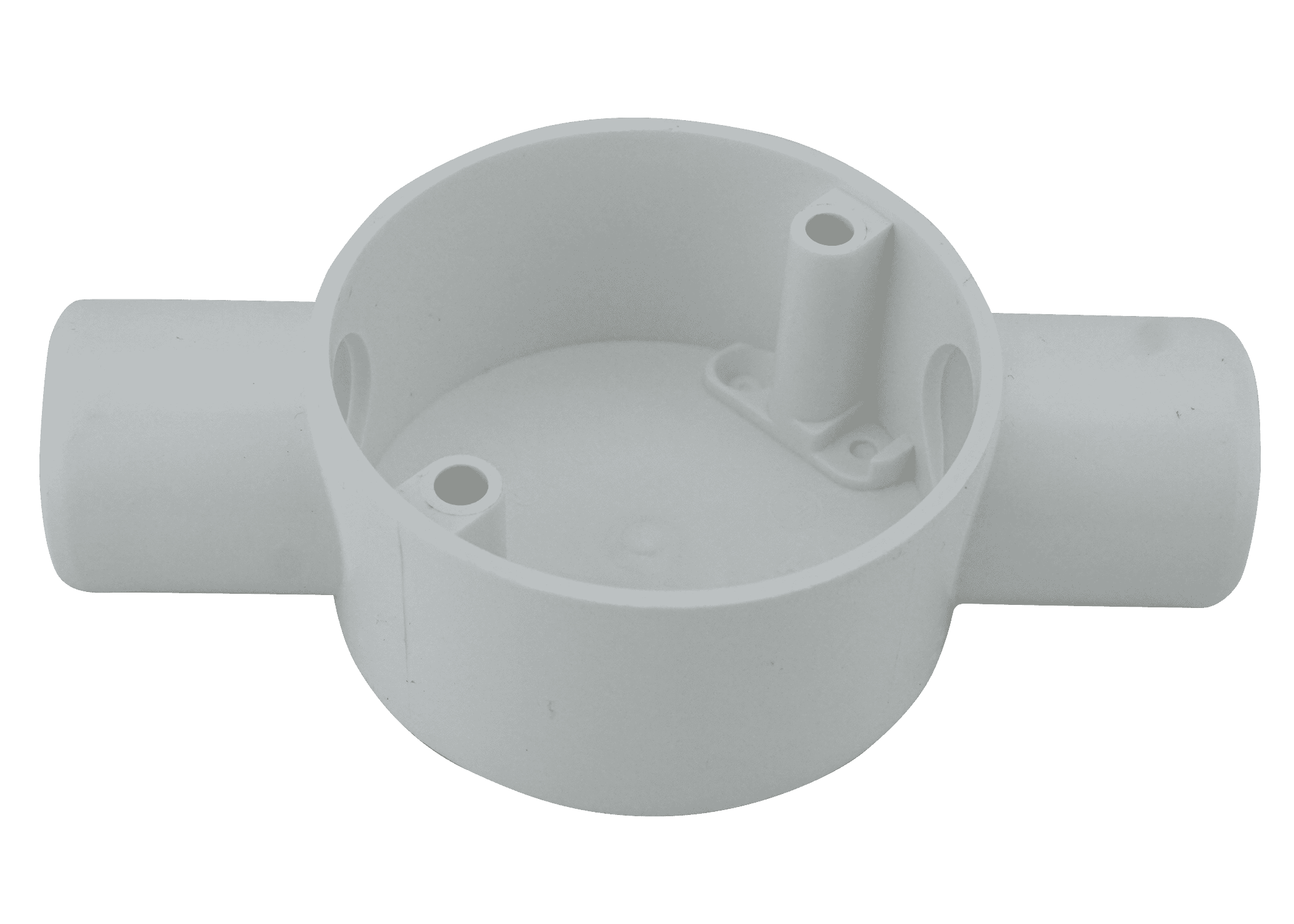 Univolt 25mm White 2 Way Terminal Through Box