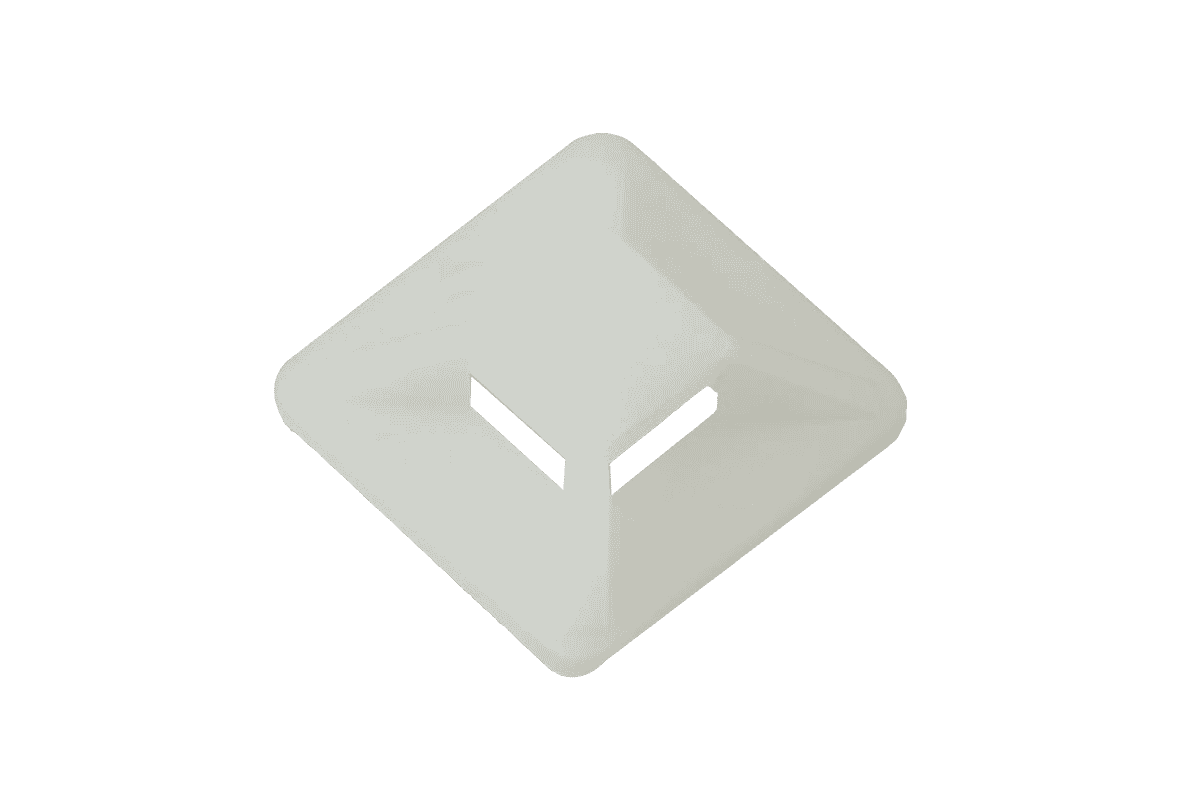 Self-Adhesive Cable Tie Base Natural 25mm (100 Pack)