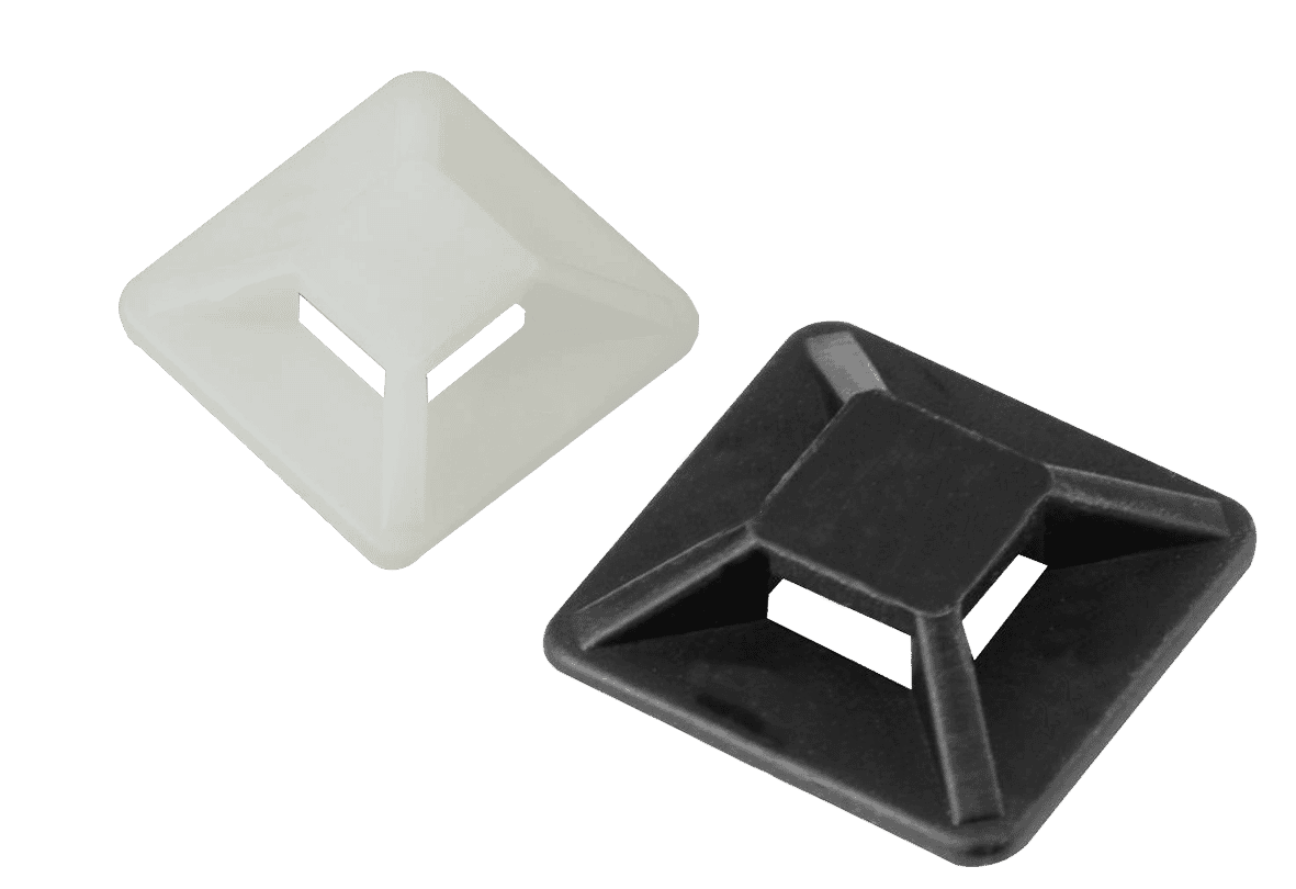 4 Way Self Adhesive Cable Tie Mounting Base (x100)