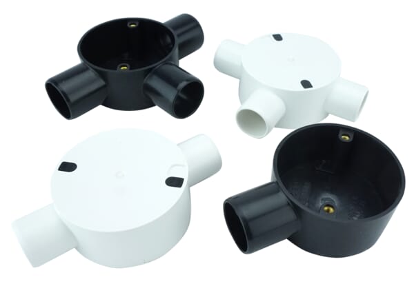 Univolt 25mm White 1 Way Terminal End Box