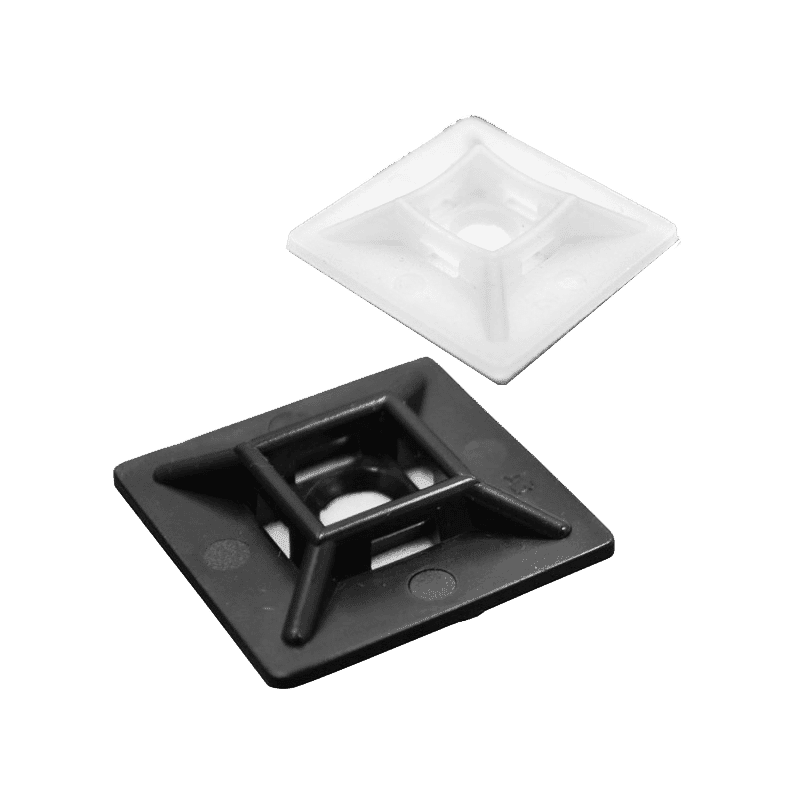 4 Way Self Adhesive Cable Tie Mounting Base (x100) | Connectec.uk