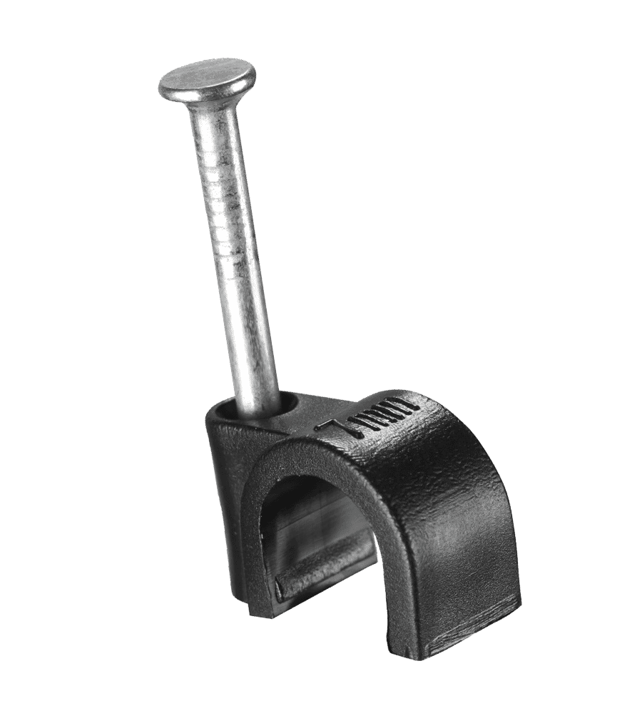 6 mm Round Cable Clips White (100pc)