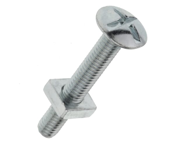 Flat Square Nut for M6 Roofing or Gutter Bolts (100pc)