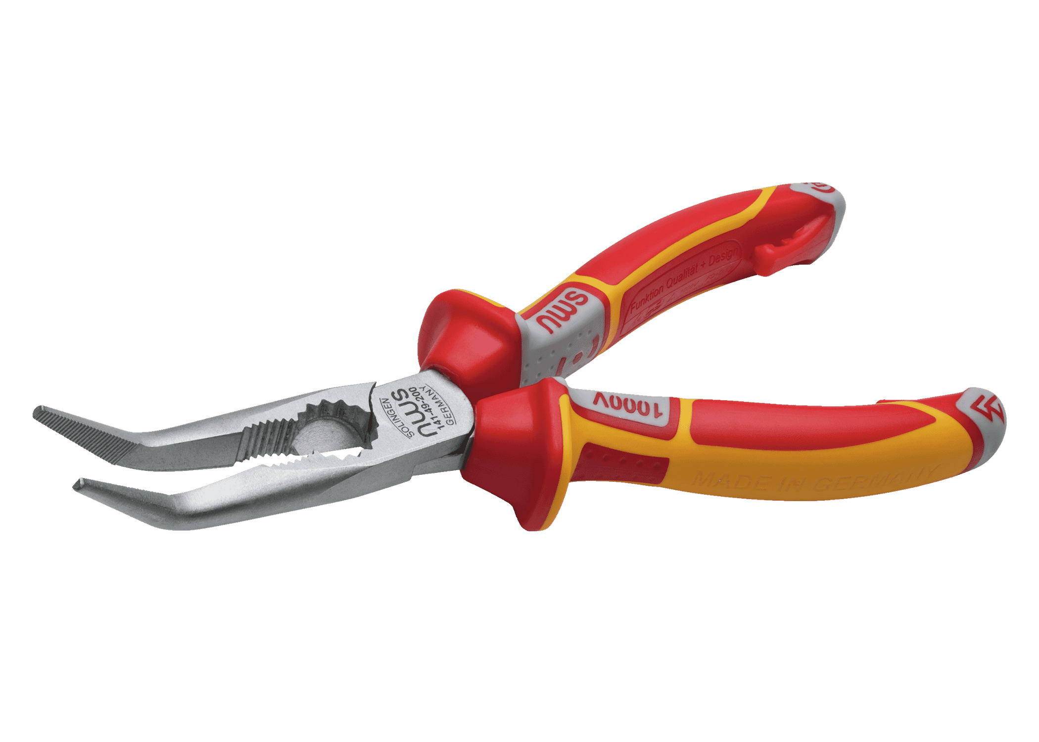 NWS 205mm VDE Insulated Bent Nose Pliers