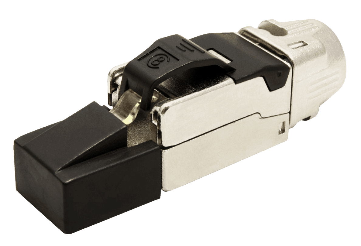 Cat 8 STP Tool Free Field Termination RJ45 Plug 22-26AWG