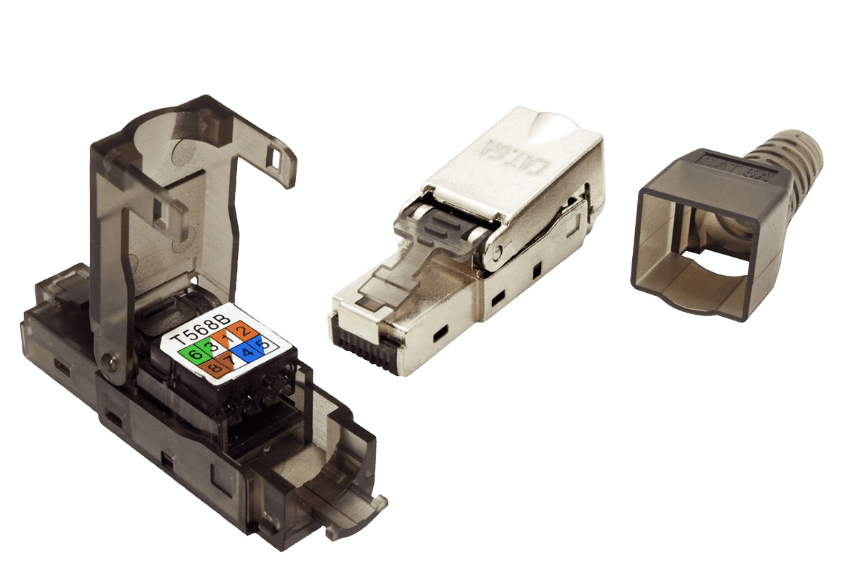 Cat6/6a Tool Free Field Termination Plug 23-26AWG