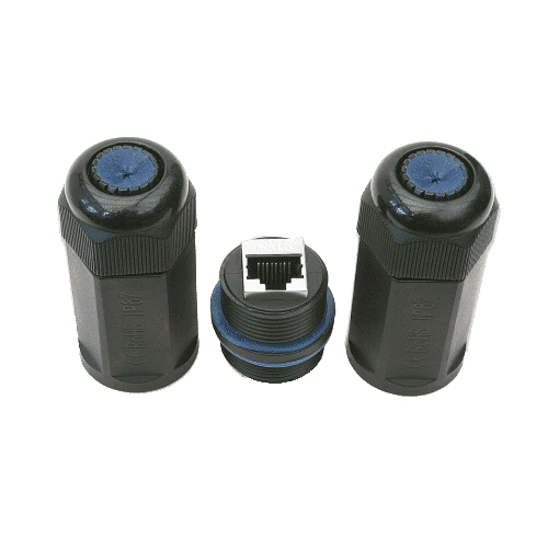 IP67 External Cat5e/Cat6 RJ45 Inline Coupler | Connectec.uk