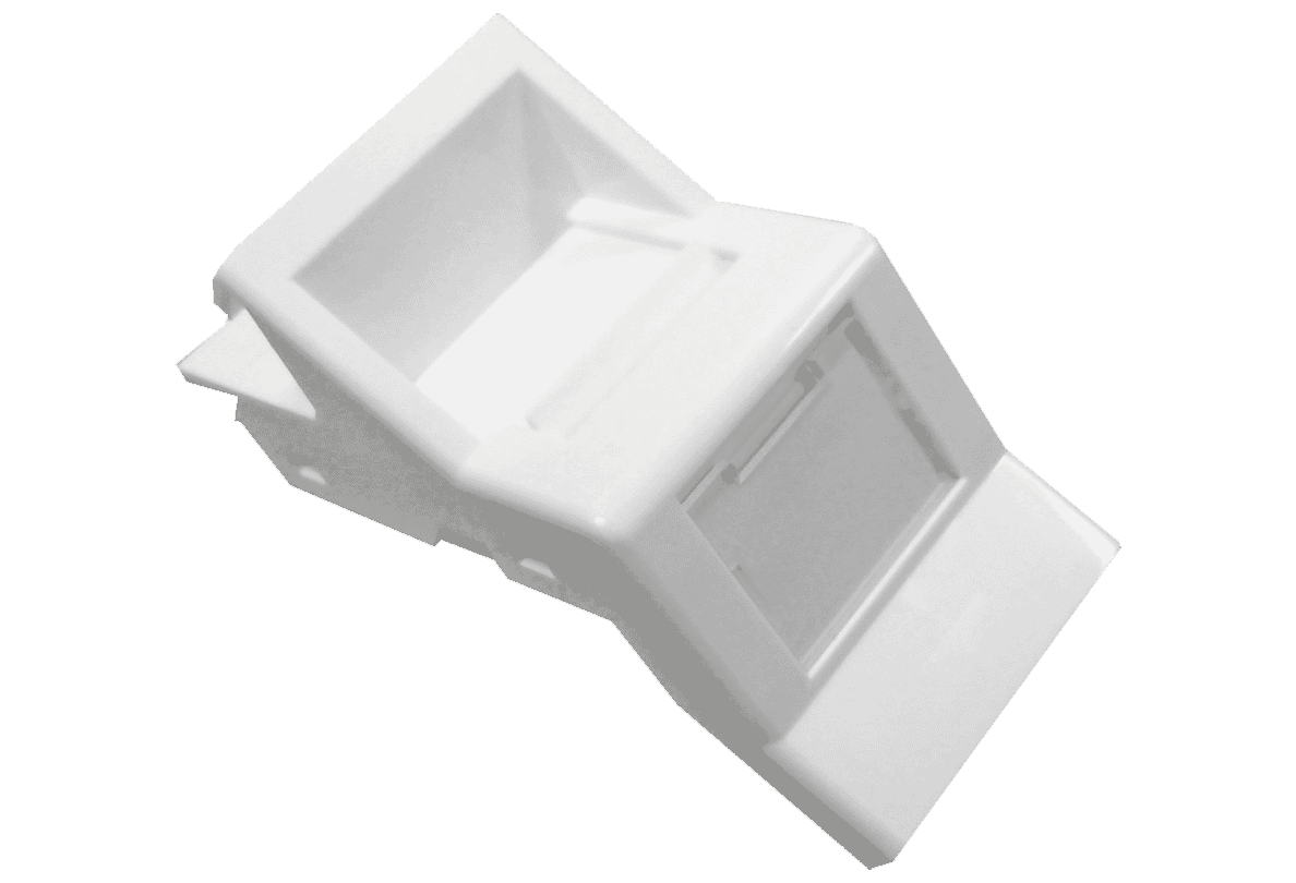 Angled Shuttered Keystone Euro Module Adapter | Connectec.uk